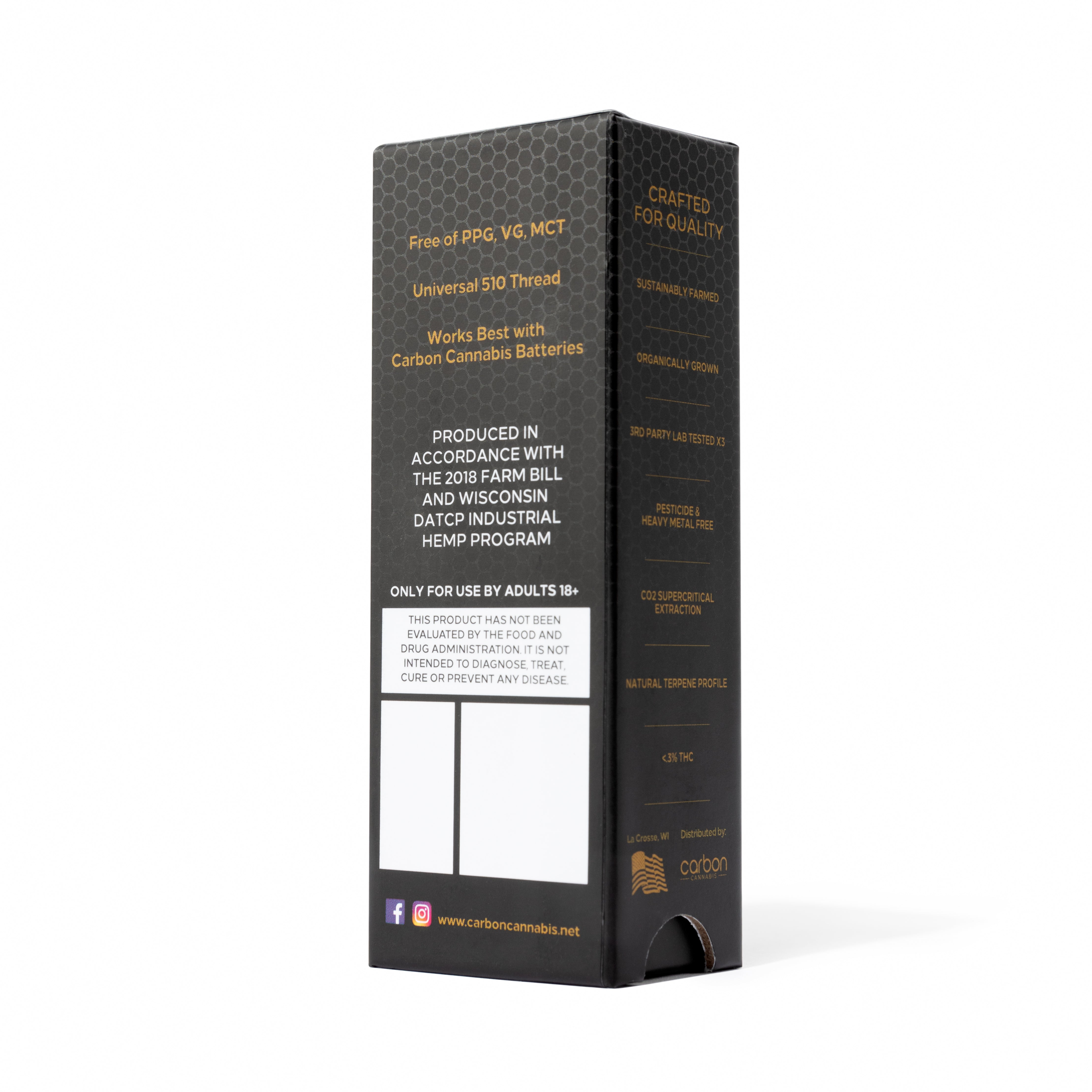 Full Spectrum CBD Vape Cart – Carbon